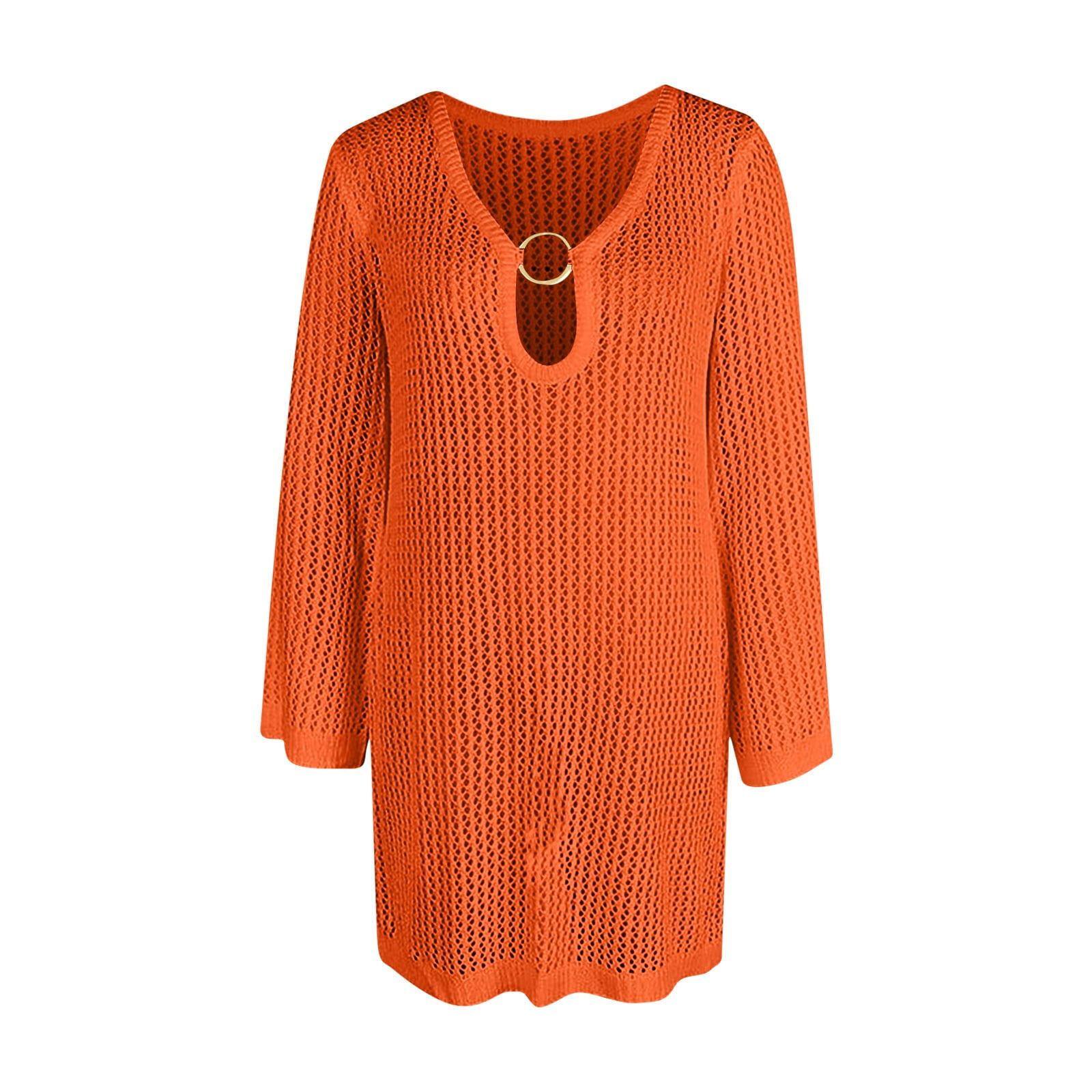 Clearance under $20 qolati Women Swimsuit Crochet Coverups Summer Knit ...