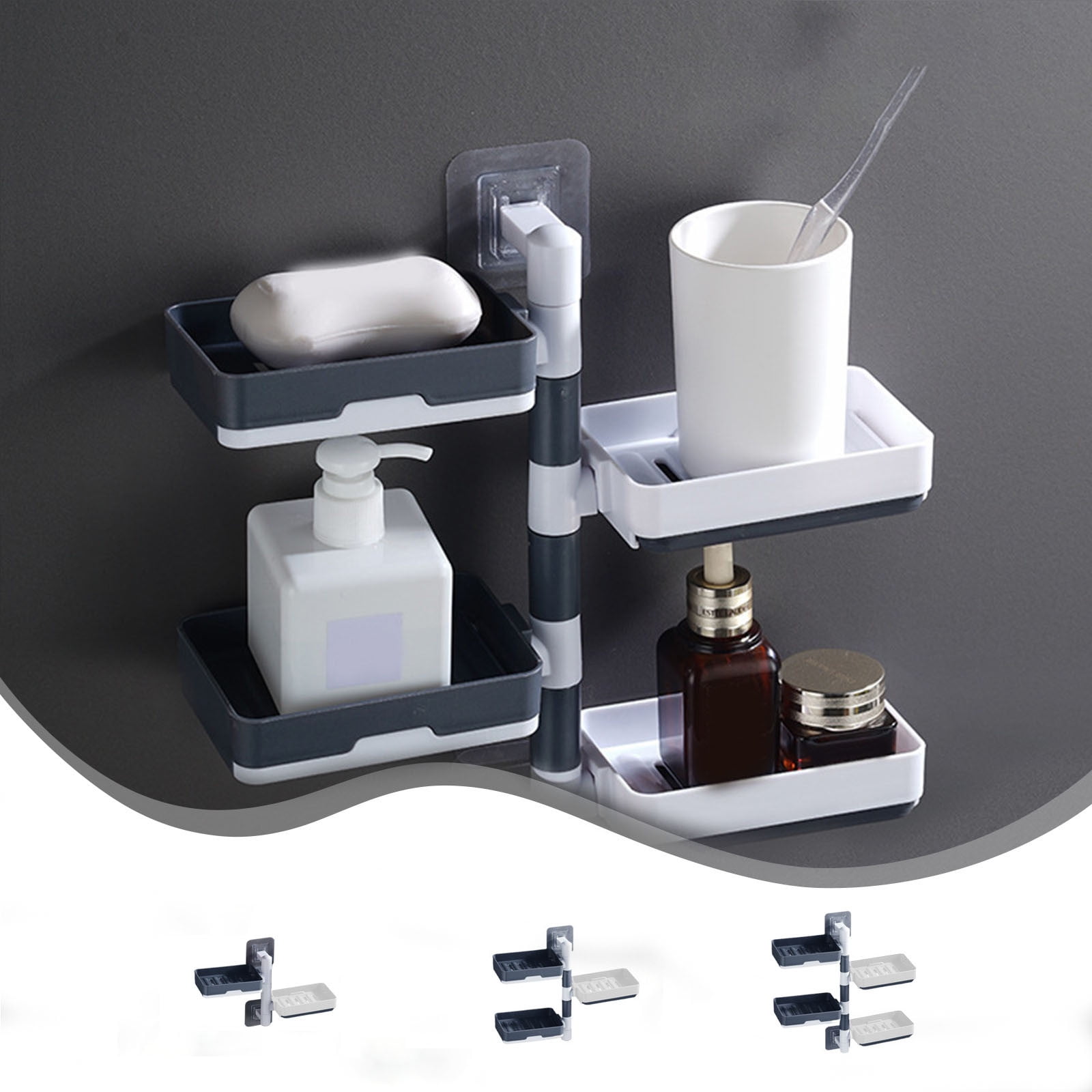 Clearance under $5 Fufafayo Bathroom Rotatable Soap Dish Without Holes ...