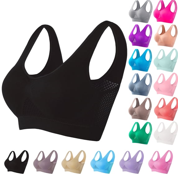 Sevevn Womens Seamless Wireless Bras Sports Bras for Women High Support ...