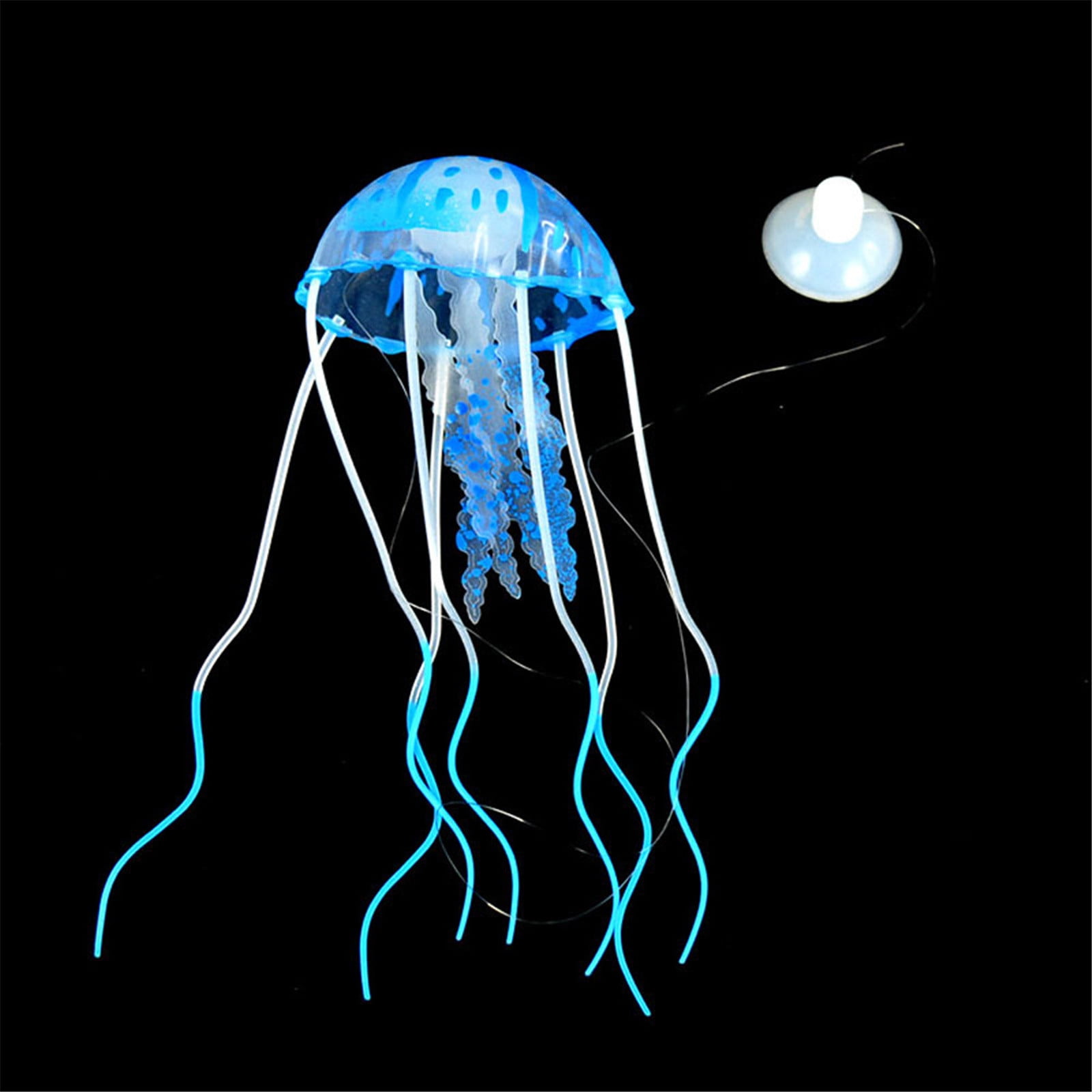 FAMTKT Fish Tank Fluorescent Glowing Beauty Artificial Fake Jellyfish ...