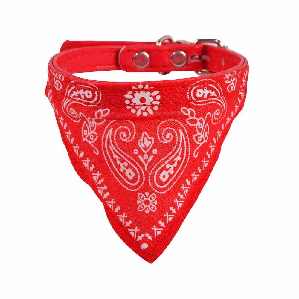 FAMTKT Pet Dog Puppy Neck Scarf Bandana Collar Neckerchief Red, Dog ...