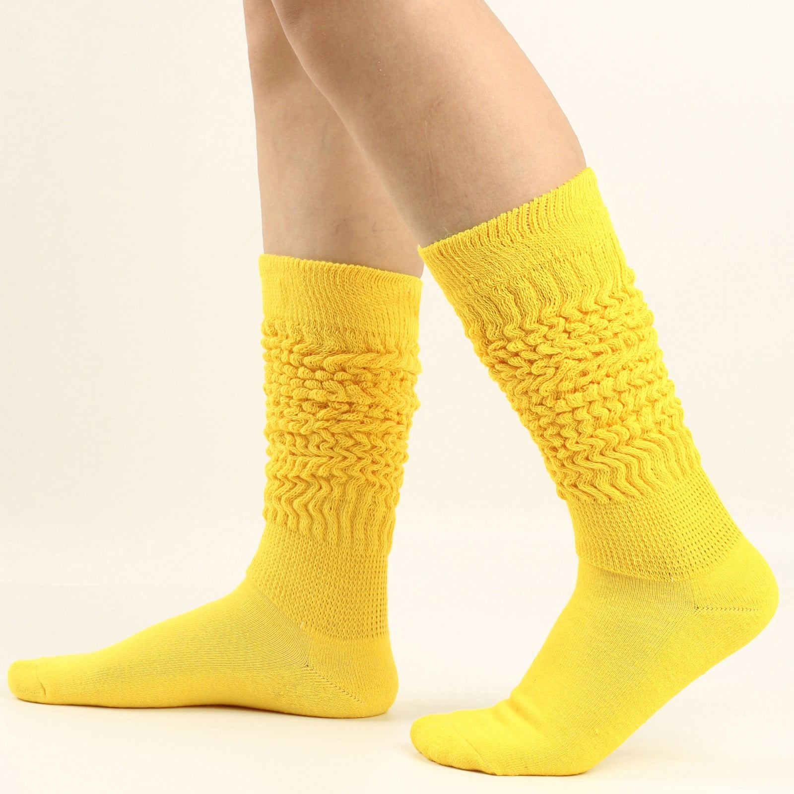 FAMTKT Women Slouch Socks, 80s 90s Soft Knee Long Scrunch Socks ...