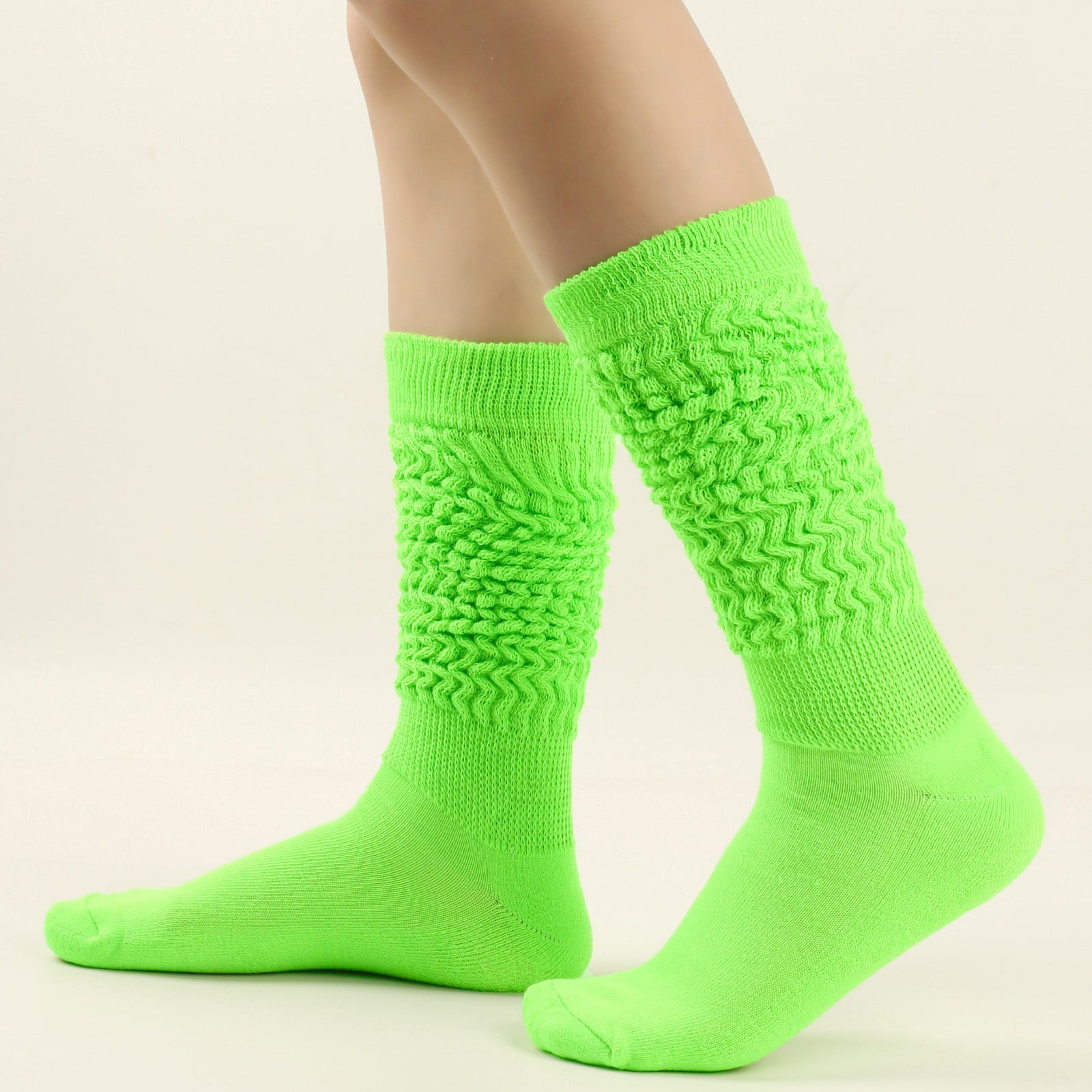 Shldybc Women Slouch Socks, 80s 90s Soft Knee Long Scrunch Socks ...