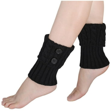 5 Pairs Womens Short Boots Socks Crochet Knitted Boot Cuffs Leg Warmers ...