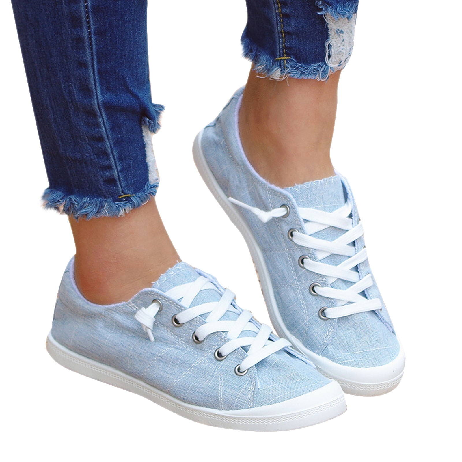 Clearance under $5 asdoklhq Womens Casual Shoes,Low-cut Canvas Shoes ...