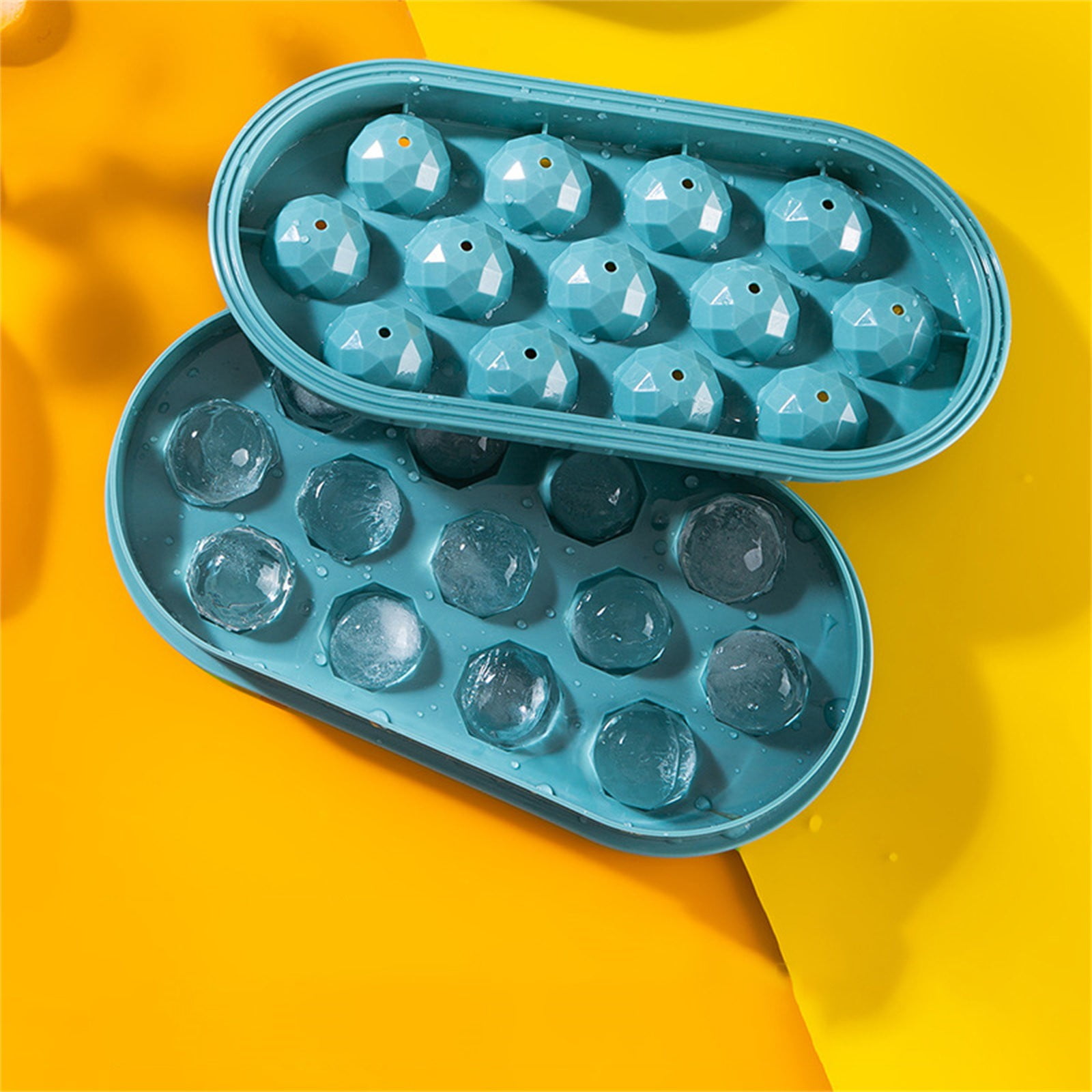 TTYBHH Stackable 13-Cavity Round Ice Cube Tray Z4-GN2 (2 Count ...