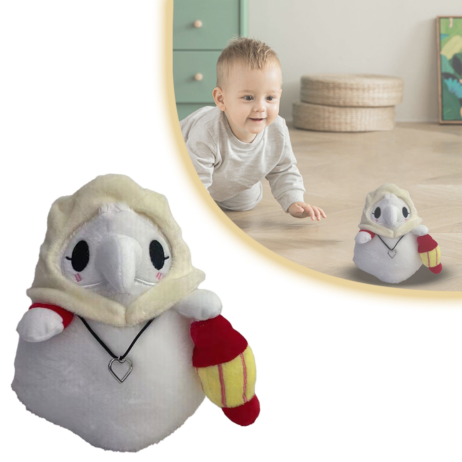 Clearannce！ Doctor Plush Toy Crow Glow In The Dark Doll for Unique ...