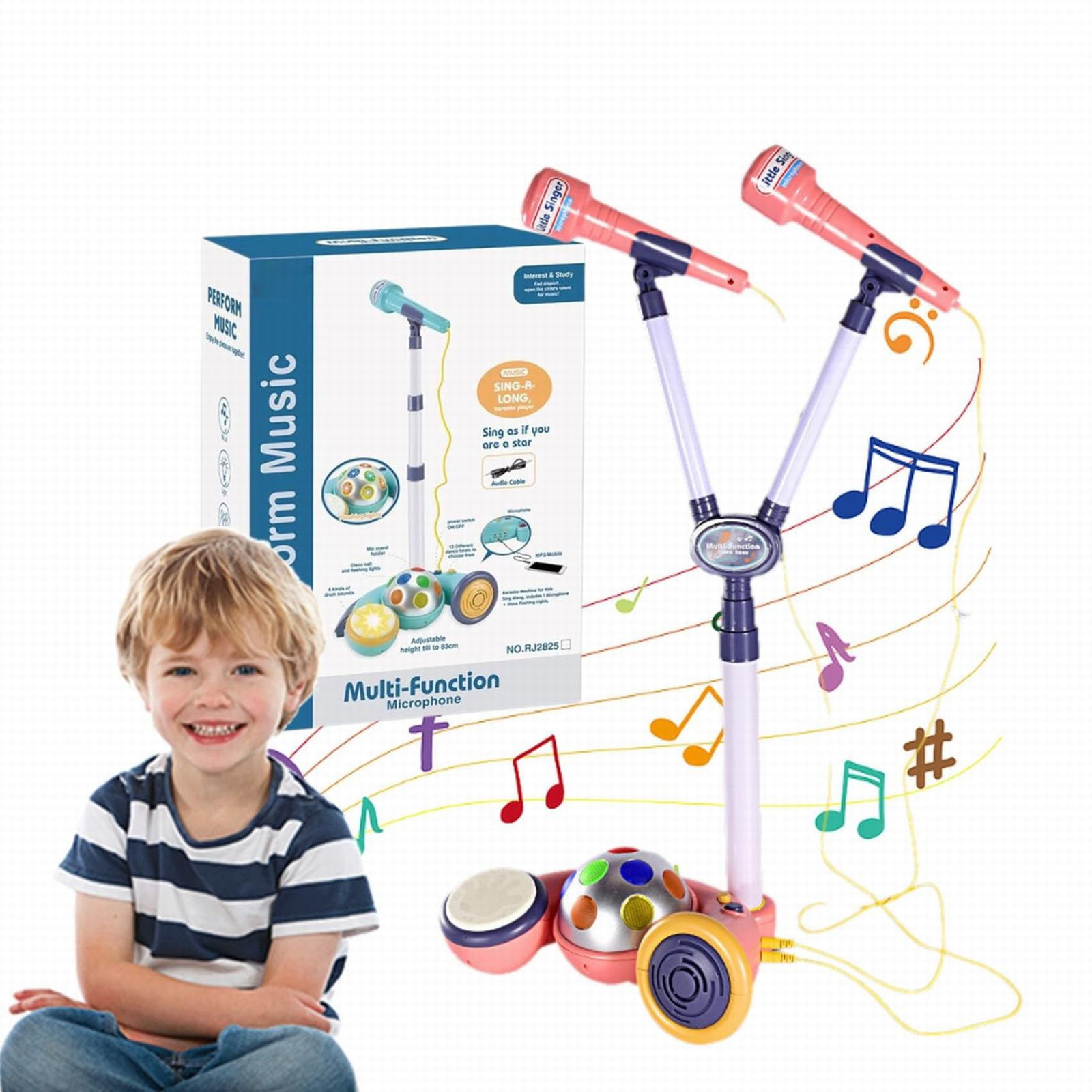 Clearannce！ Microphone with Stand Kids Standing Microphone Kids with ...