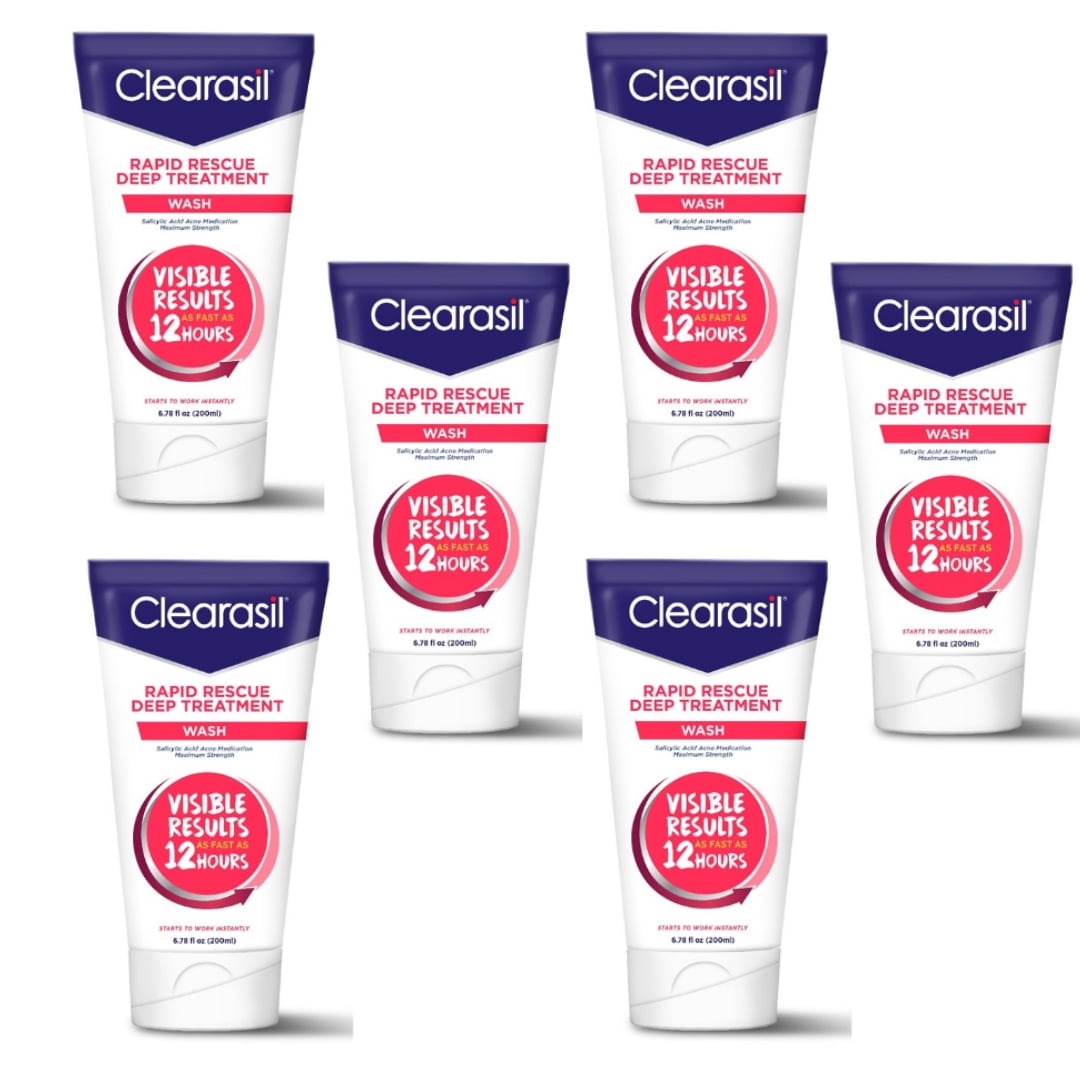 Clearasil Rapid Rescue Deep Treatment Wash, Normal to Oily Skin, 6.78 ...
