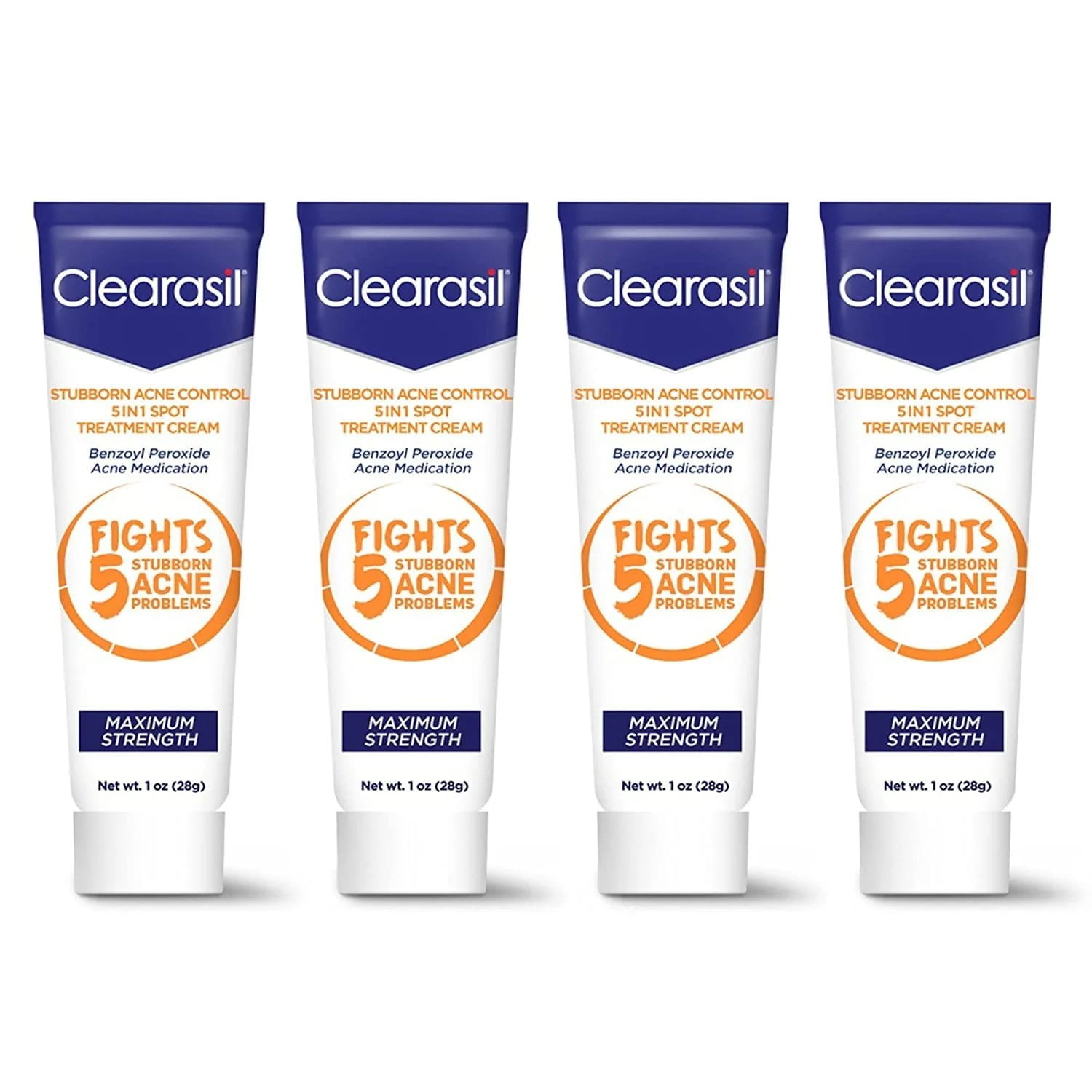 Clearasil Stubborn Acne Control 5In1 Spot Treatment Cream, Maximum ...