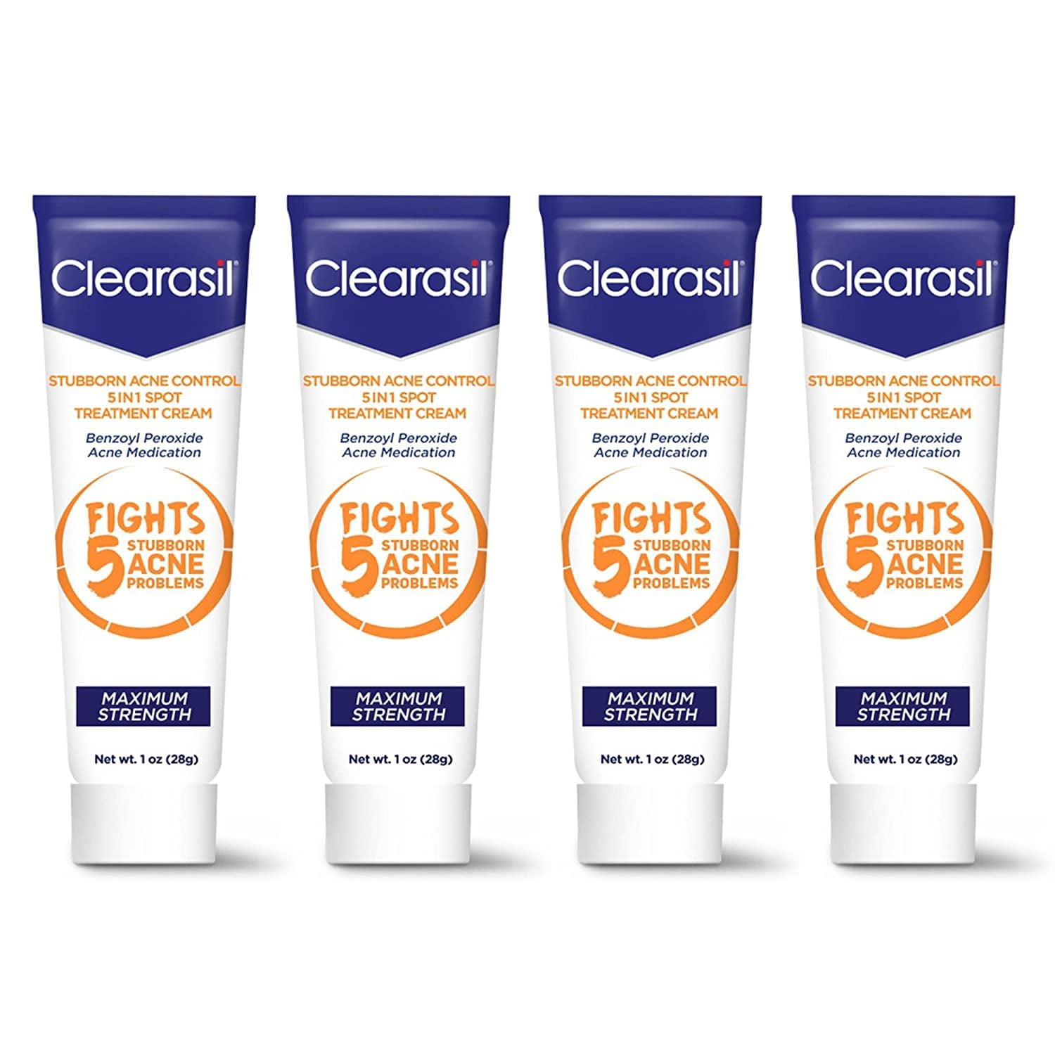 Clearasil Stubborn Acne Control 5In1 Spot Treatment Cream, Maximum ...