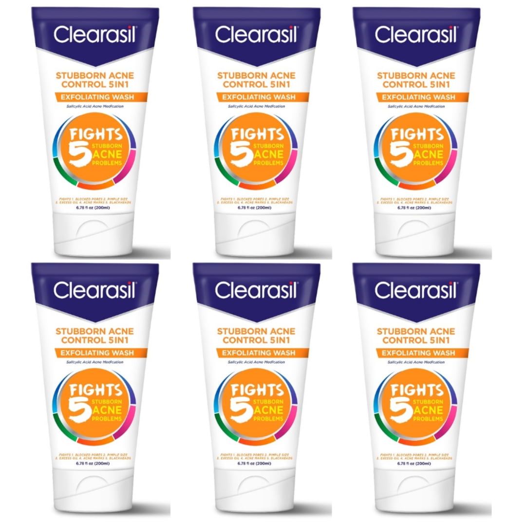 Clearasil Ultra 5in1 Exfoliating Wash, 6.78 oz. (Pack of 6) - Walmart.com
