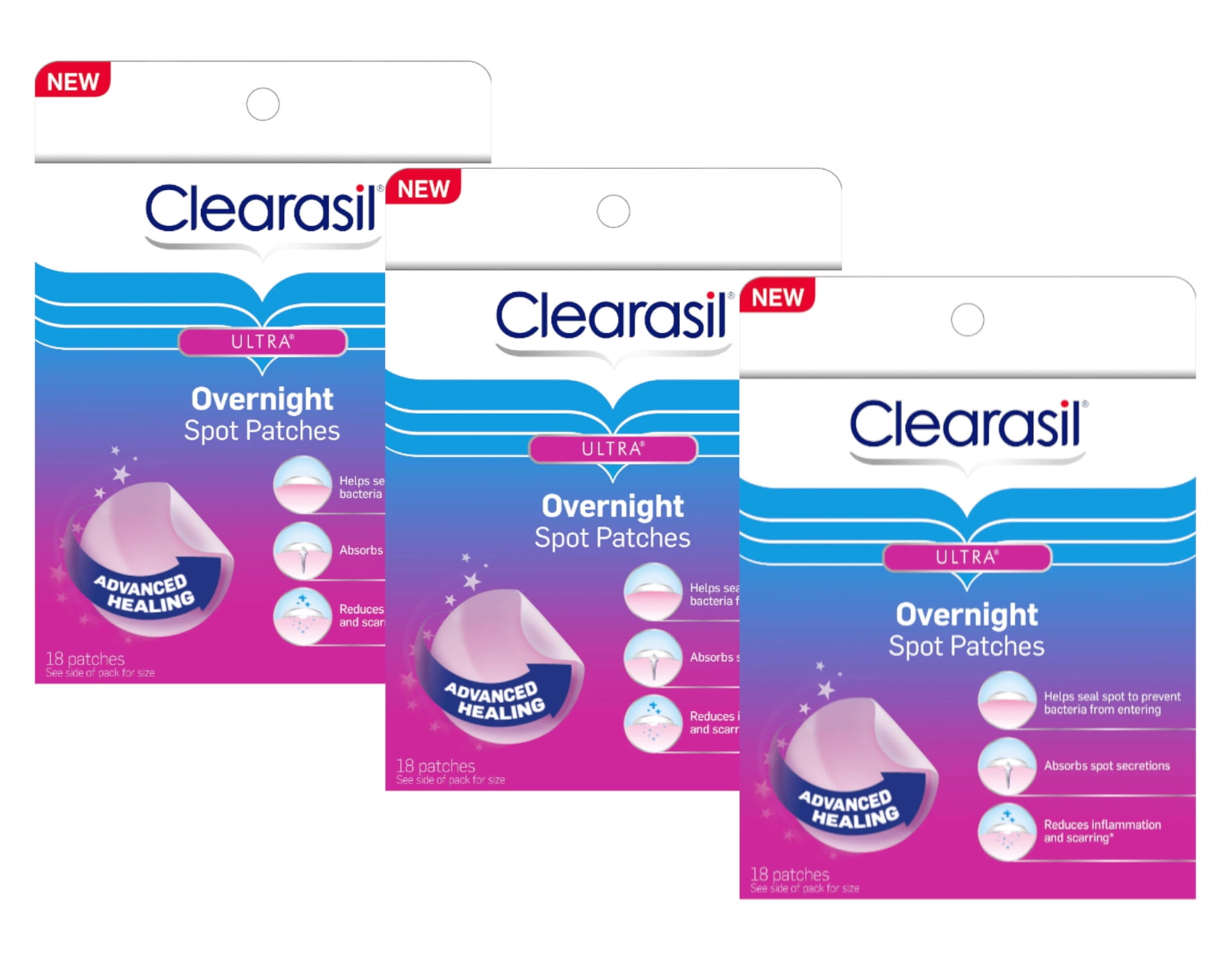 Clearasil Ultra Acne Treatment: Overnight Spot Patches for Stubborn ...
