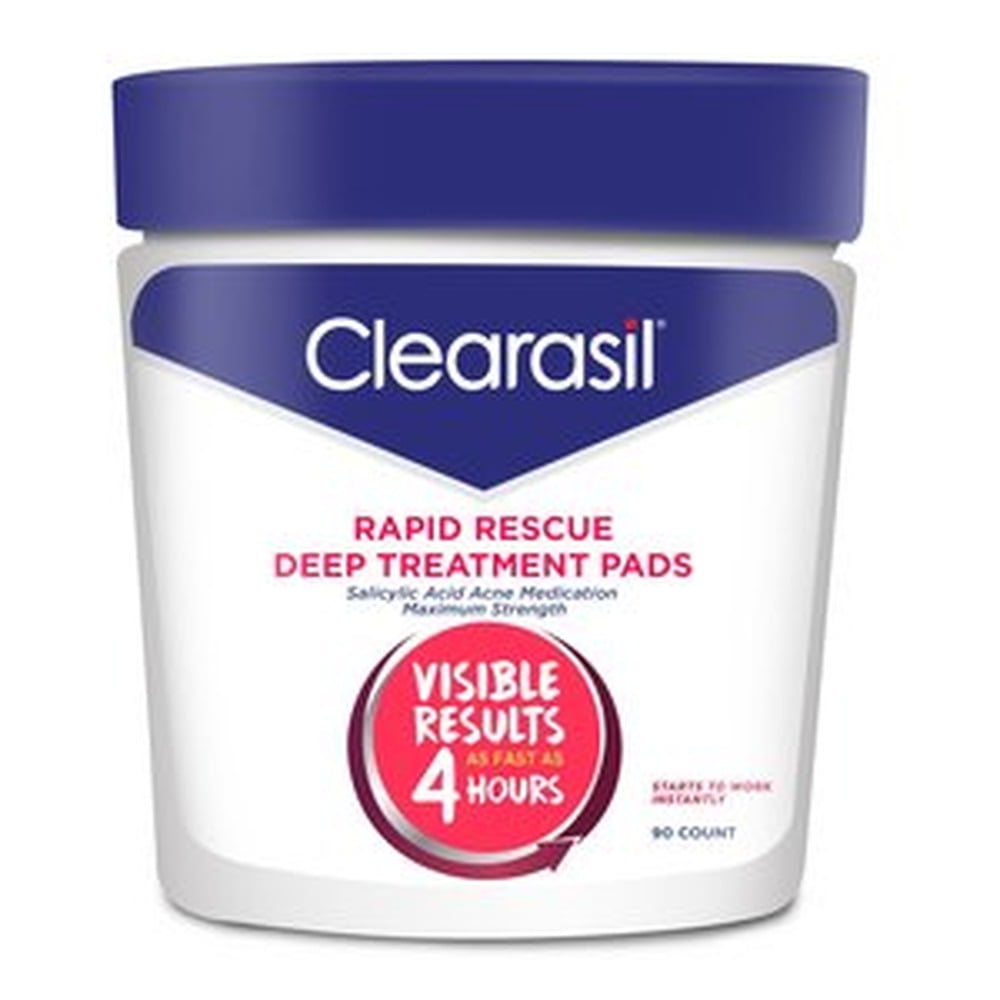 Clearasil Ultra Rapid Action Facial Cleansing Pads (Pack of 6 ...