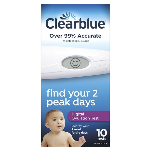 Clearblue Fertility Brand Digital Ovulation Predictor Kit with 10 Test ...