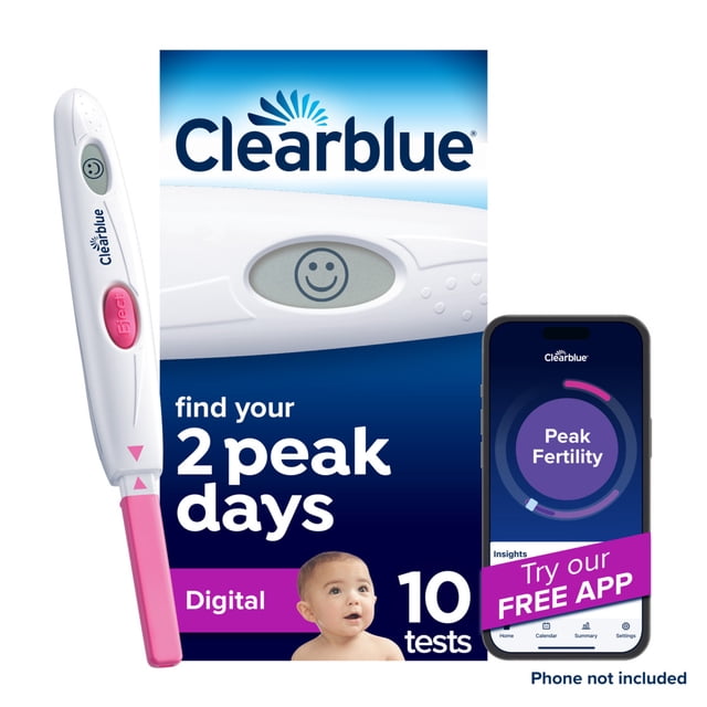 Clearblue Fertility Brand Digital Ovulation Predictor Kit with 10 Test ...