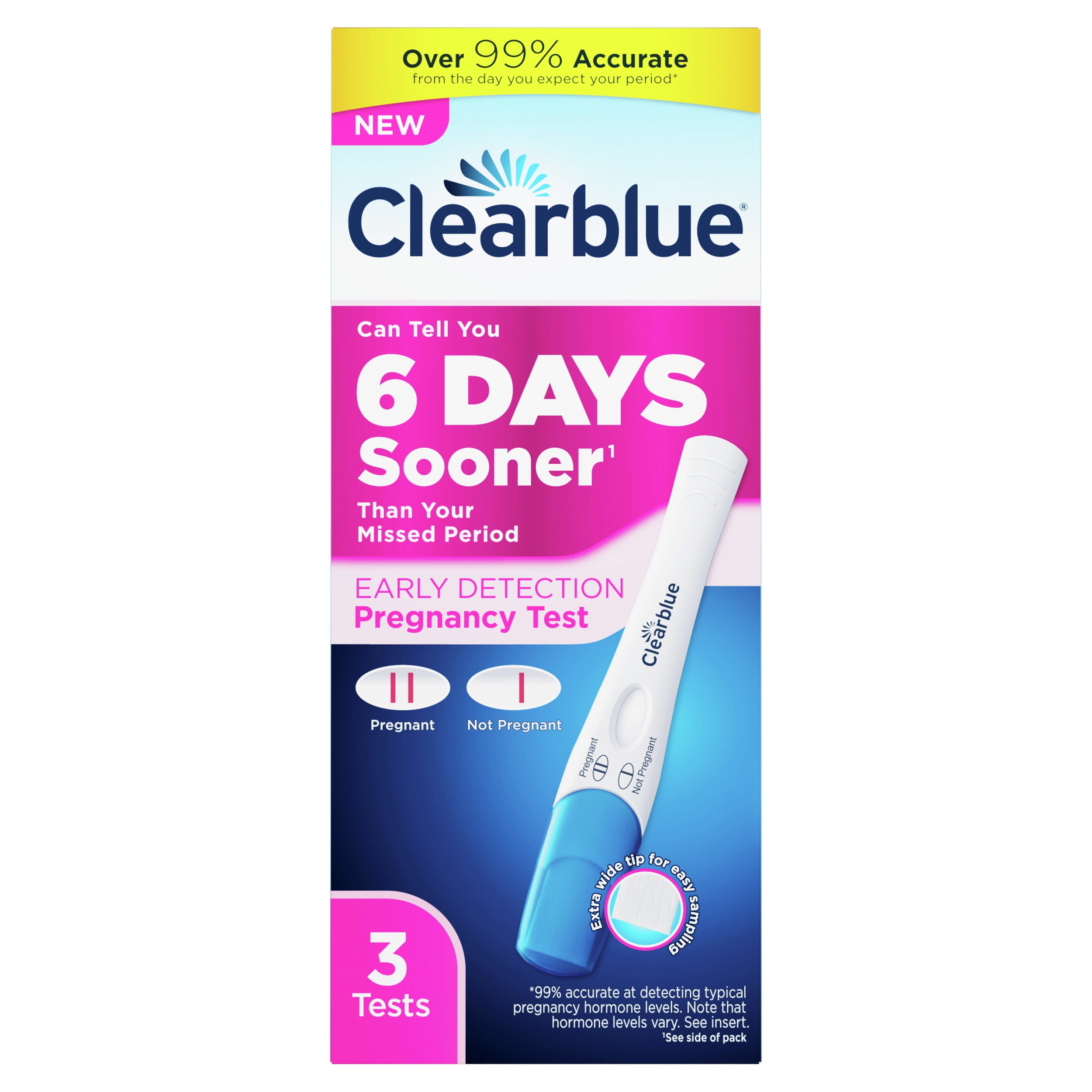 Clearblue Early Detection Pregnancy Test 3 Count - Walmart Business ...