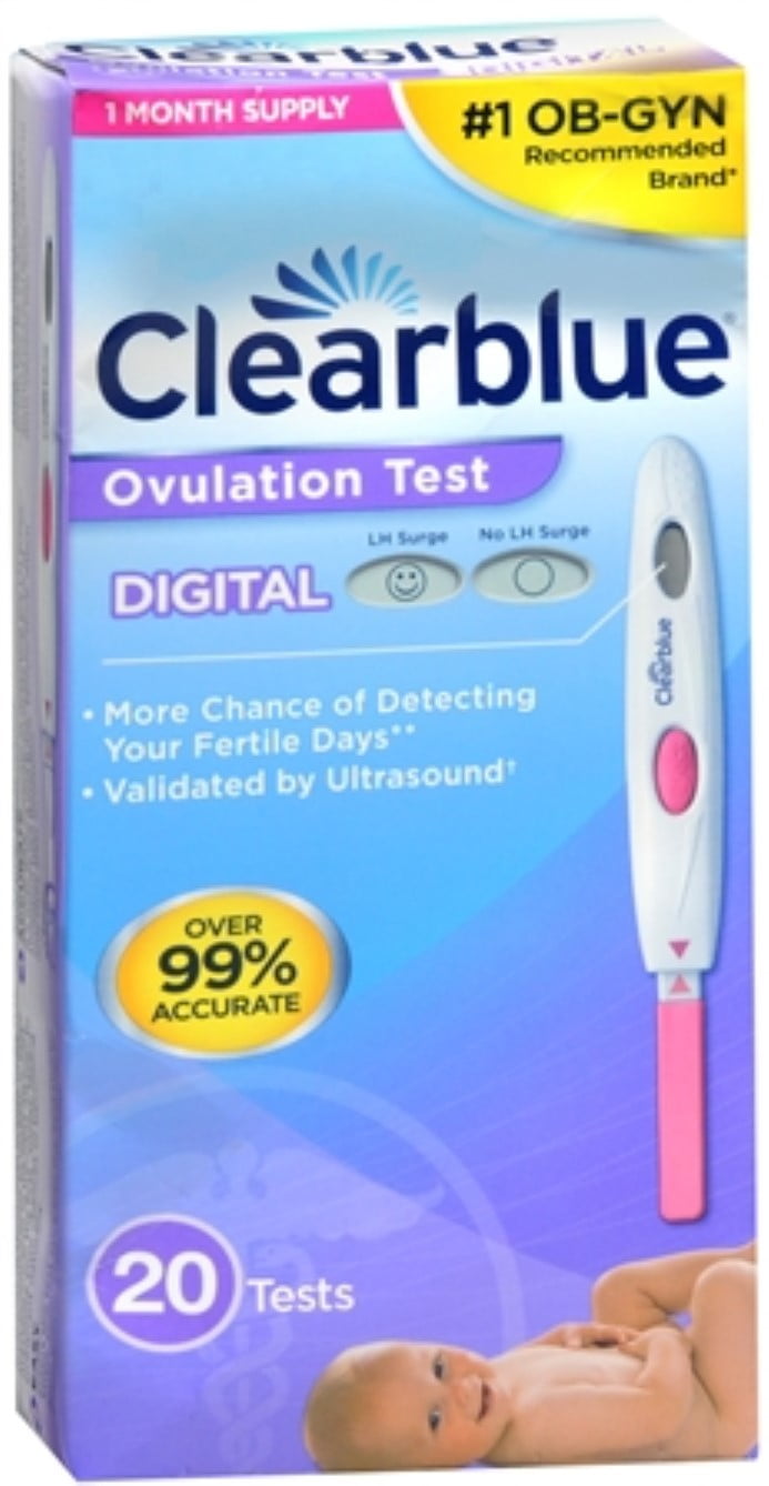 Clearblue Easy Digital Ovulation Test 20 Each (Pack of 3) - Walmart.com