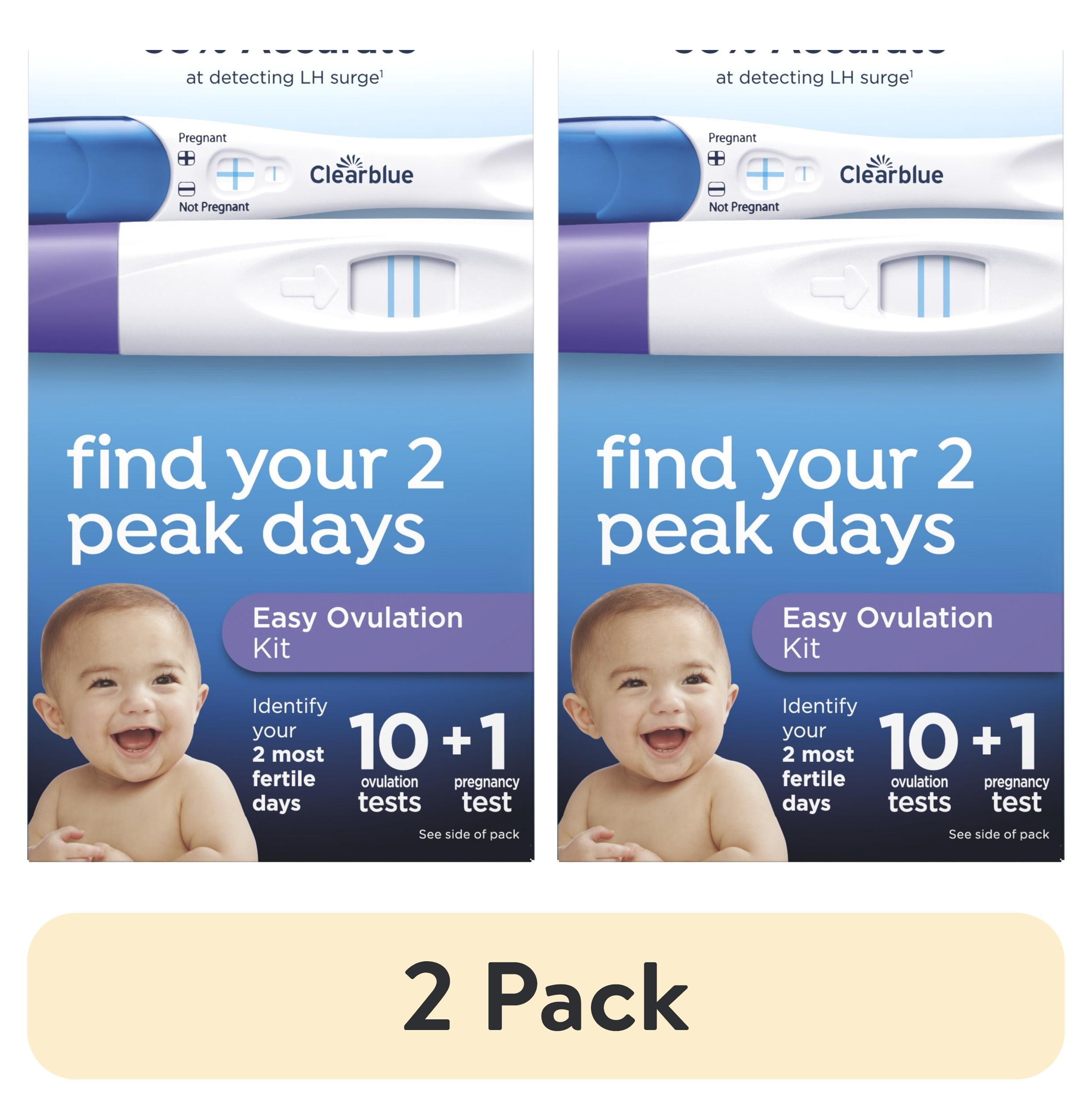 (2 pack) Clearblue Ovulation Complete Starter Kit, 10 Ovulation Tests ...