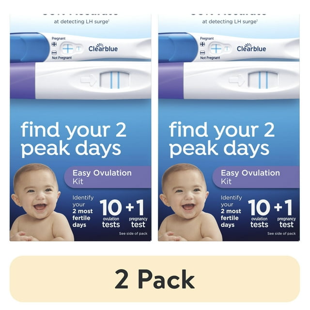 (2 pack) Clearblue Ovulation Complete Starter Kit, 10 Ovulation Tests ...