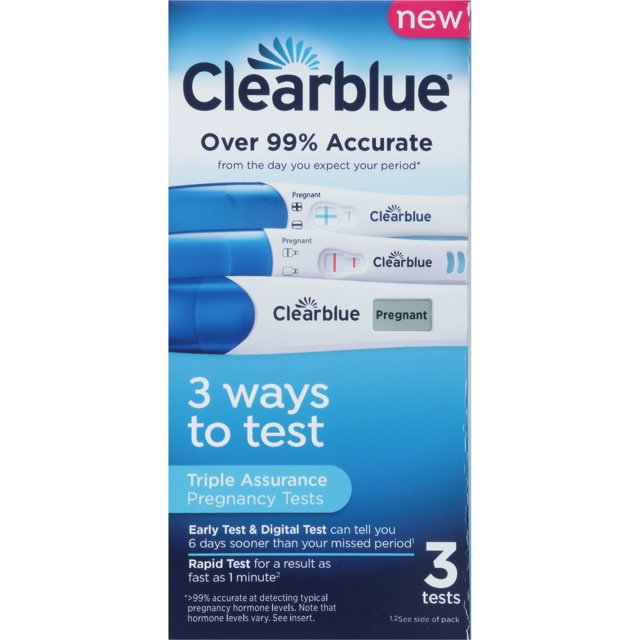 Clearblue Triple Assurance Pregnancy Test Kit, Home Pregnancy Tests, 3 ...