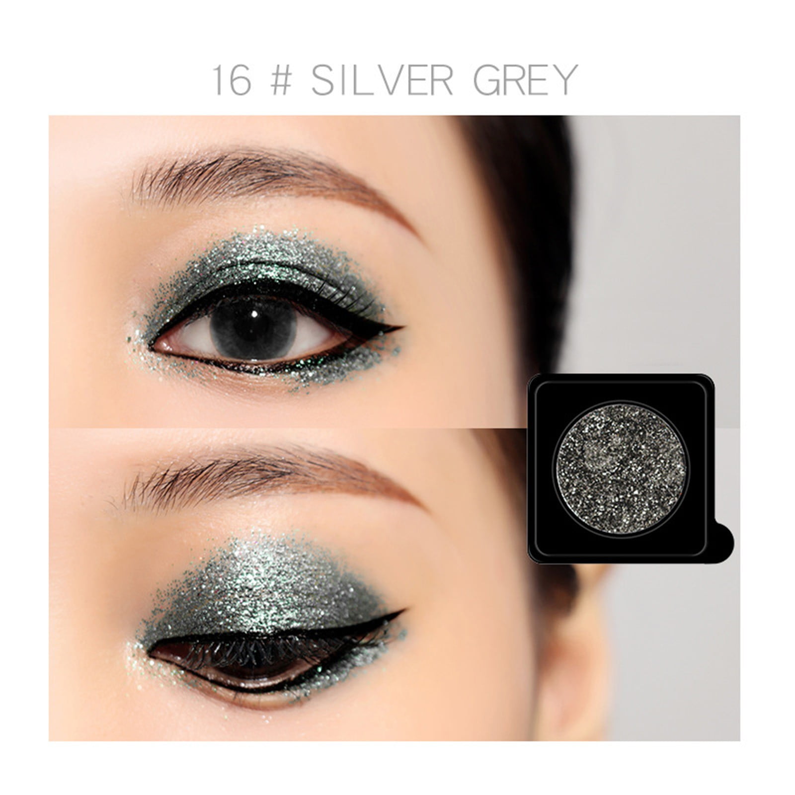 Clearcance! Horplkj Variety Diy Shiny Eyeshadow Plate Monochrome ...