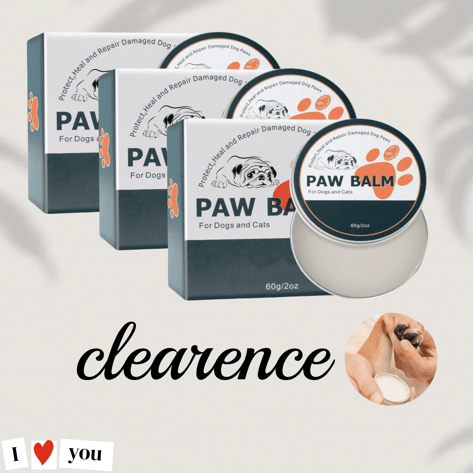 Clearence 3PC-Pet Moisturizes 3_in_1 Feet Nose/Snout, & Elbow ...