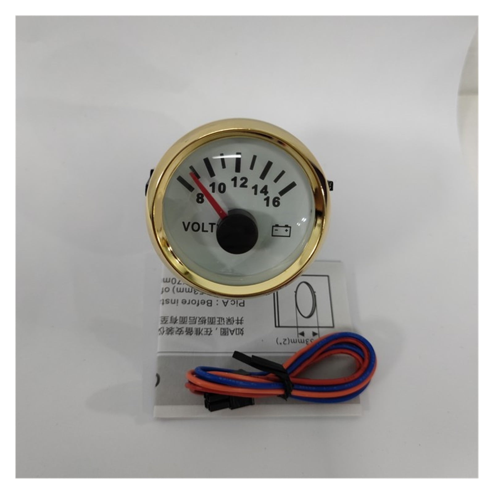 Clearence 52mm Mini Voltmeter 12V for Car Motor Boat Yacht Marine ...