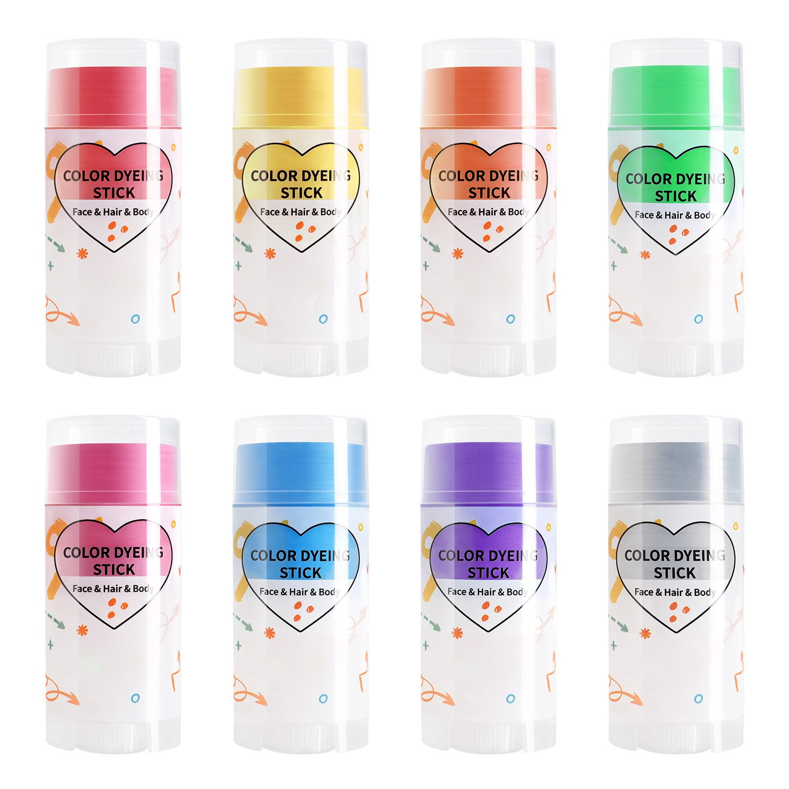 Clearence! Washable Temporary Hair Set, Disposable Rotatable Color ...