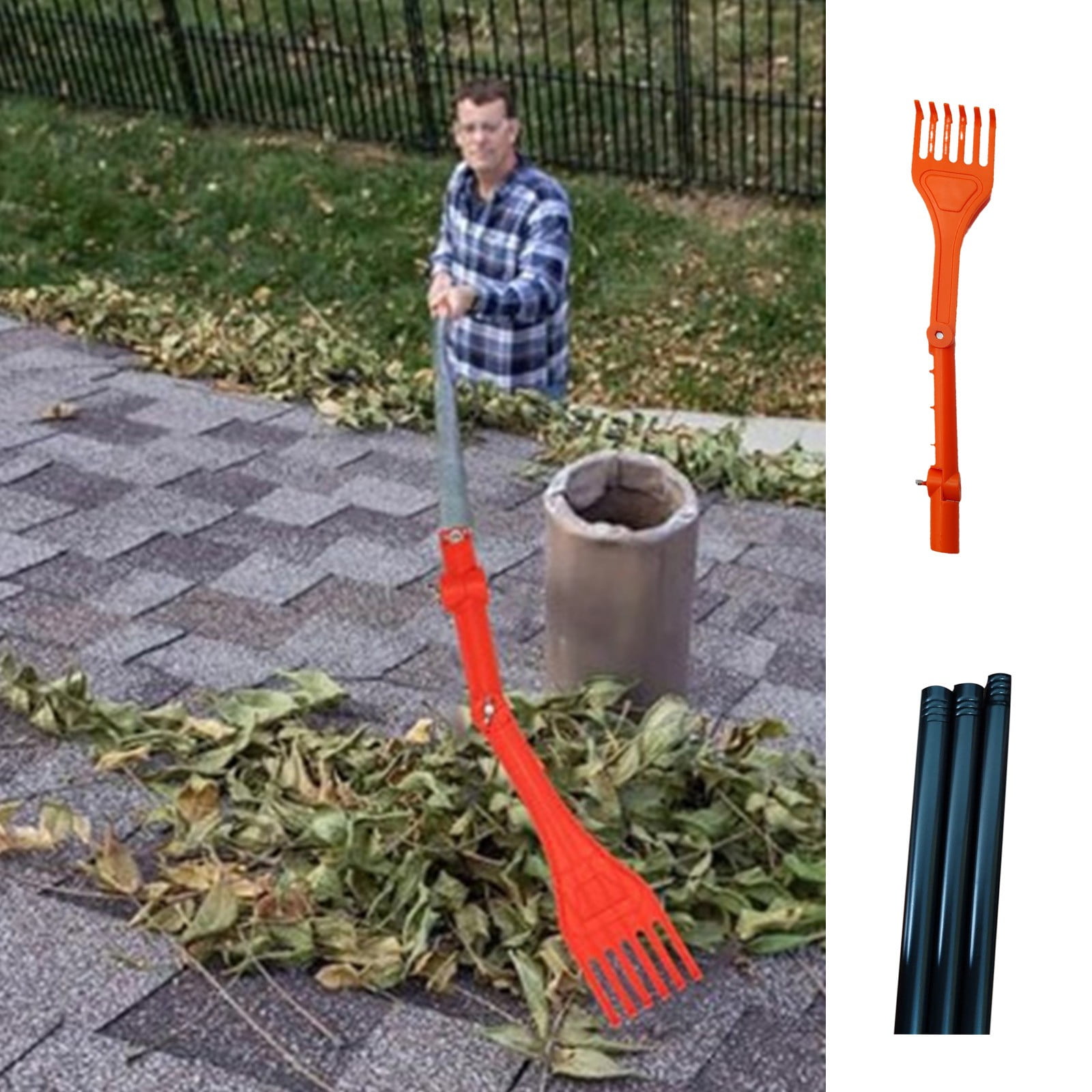Clearing Mini Rake,Sweeping Rake Drainage Trough Cleaning Tool,Gutter ...