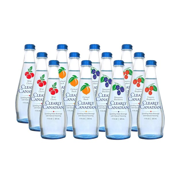 Clearly Canadian Sparkling Flavored Water (4 Flavor Sampler, 12 Pack Variety) - Walmart.com
