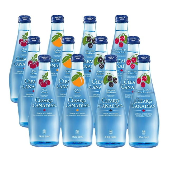 Clearly Canadian Sparkling Flavored Water (4 Flavor Sampler, 12 Pack Variety) - Walmart.com