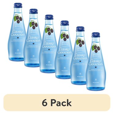 Clearly Canadian Mountain Blackberry Sparkling Water, Pure Flavor, Carbonated, 24-Pack 12 oz ...