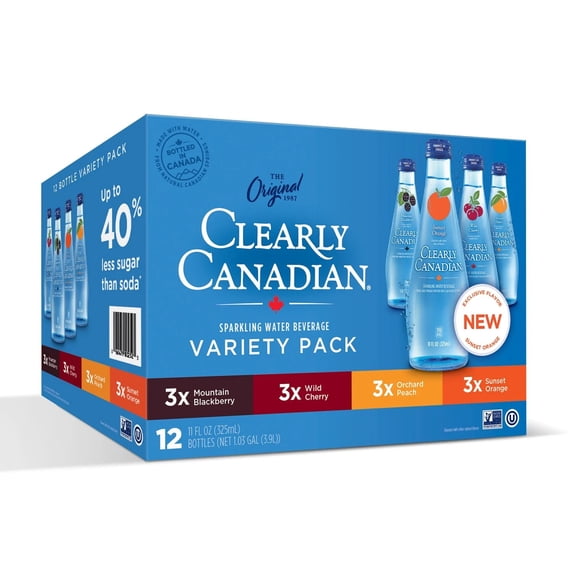 Clearly Canadian Sparkling Water Variety Pack, 11 fl. oz., 12 pk ...