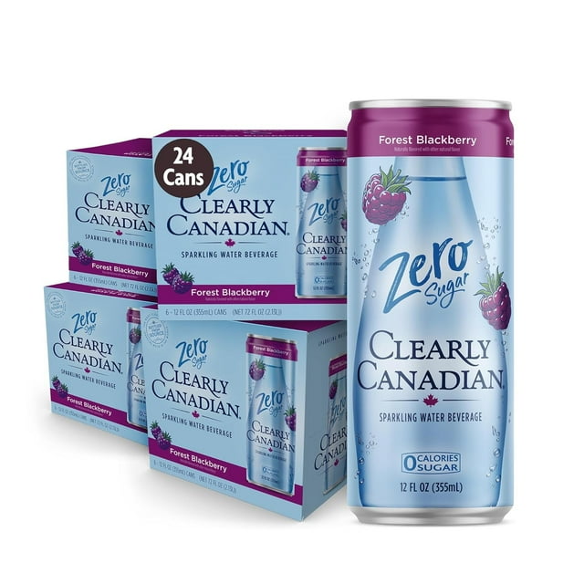 Clearly Canadian Zero Sugar Forest Blackberry Sparkling Water Beverage, Zero Sugar & Zero ...