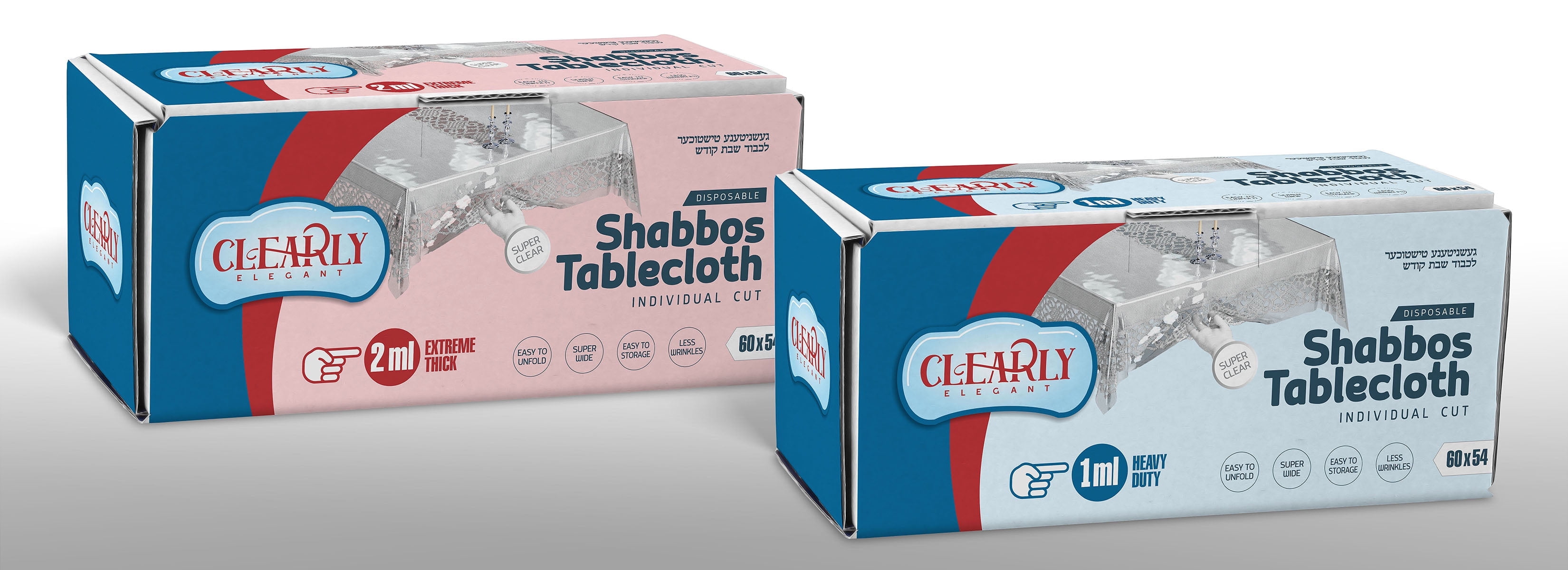 Clearly Elegant Clear Disposable Plastic Table Covers, Pack of 16 ...