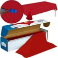 Clearly Elegant Red Disposable Plastic Tablecloth Roll 52x100 ft with ...