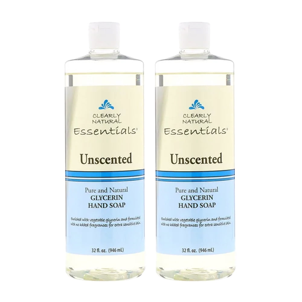 Clearly Natural Liquid Glycerine Hand Soap, Unscented, 32 oz, 2 Pack ...