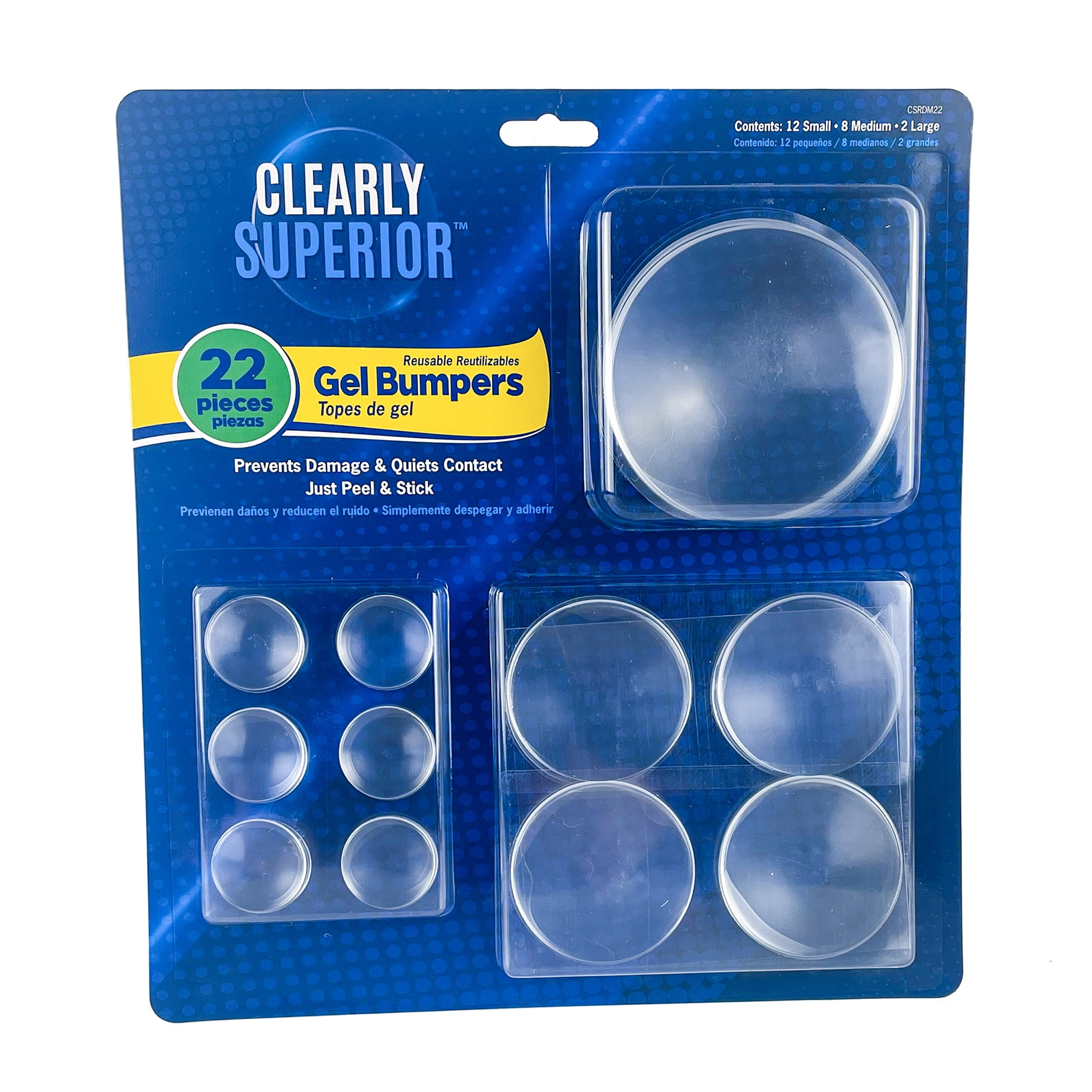 CLEARLY SUPERIOR Clear Round Gel Bumpers, Noise Stoppers, Wall ...