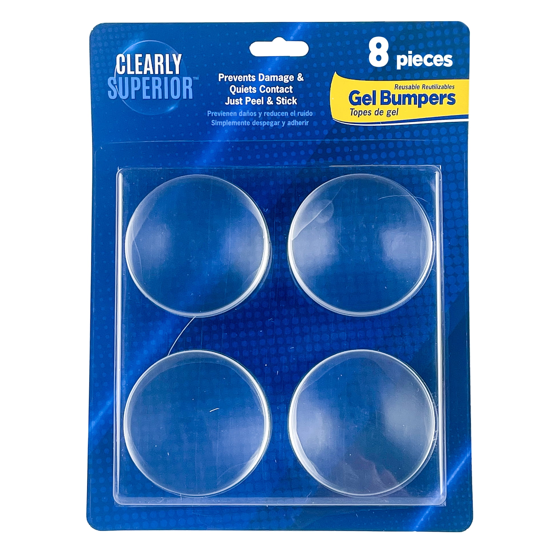 Clearly Superior Interior Door Knob Wall Protector - Med 8 Pack Round 2 ...