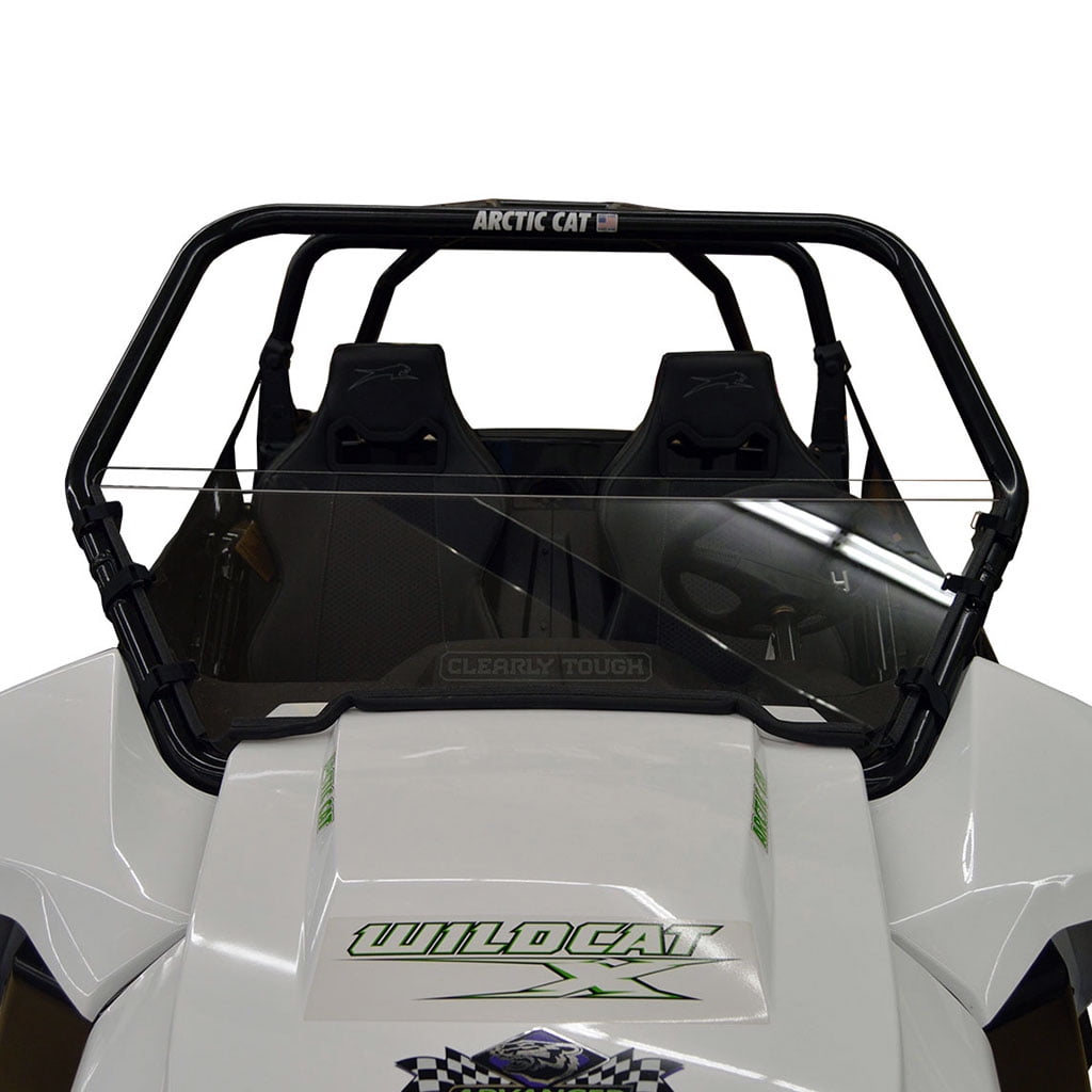 Clearly Tough Arctic Cat Wildcat Half Windshield - SCRATCH RESISTANT ...