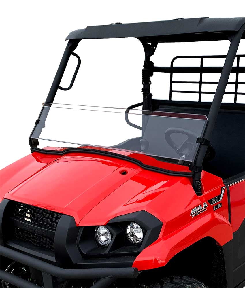 Clearly Tough Kawasaki Mule Pro MX Half Windshield - Scratch Resistant ...