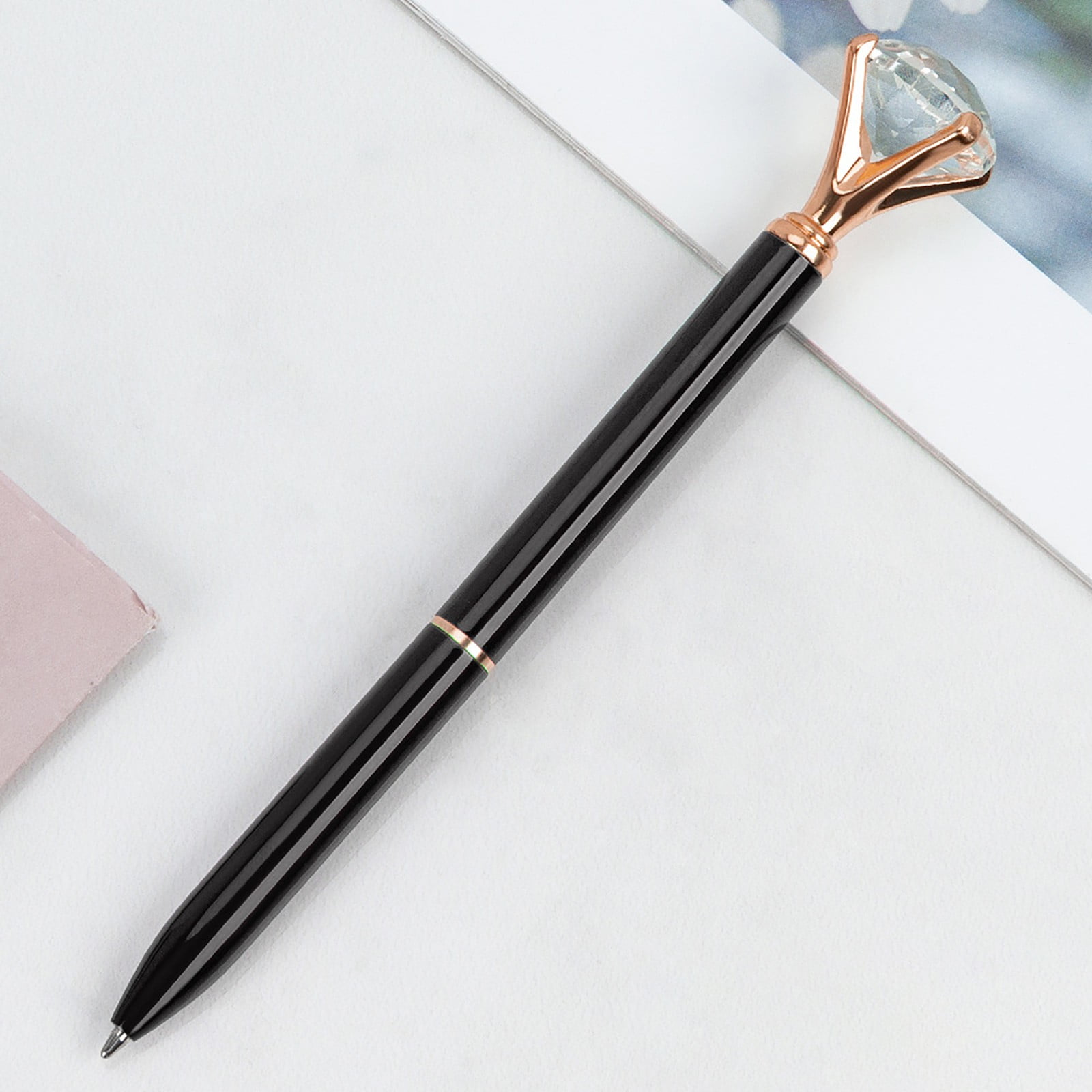 Clearout Tool Series:Big Diamond Oily Ballpoint Pen Rose Gold Claw ...