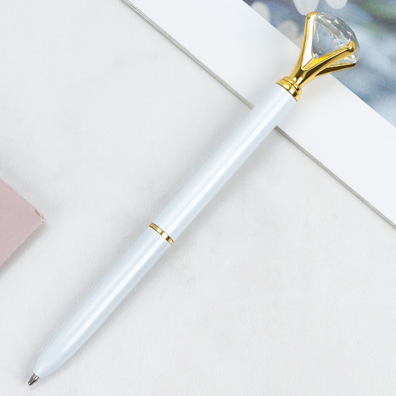 Clearout Tool Series:Big Diamond Oily Ballpoint Pen White Diamond Pen ...