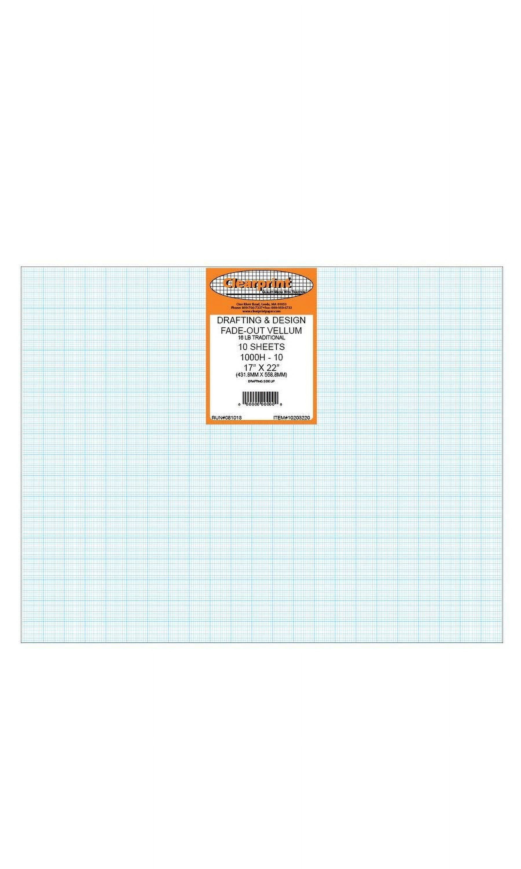 ClearPrint Fade-Out Design and Sketch Vellum - Grid - Walmart.com