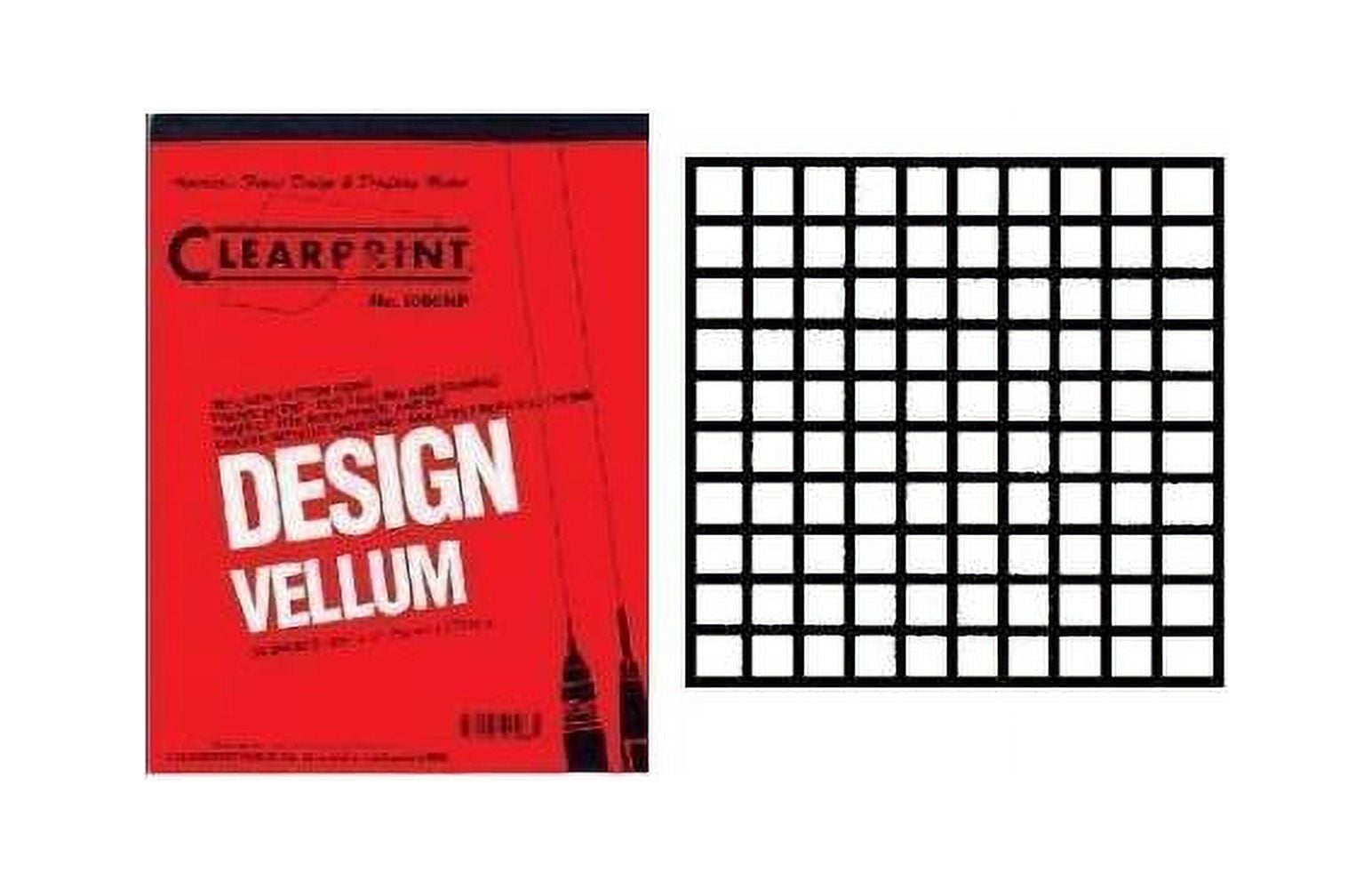 Clearprint 1000H 24" x 36" Design Vellum Sheets with 10x10 Fade-Out ...