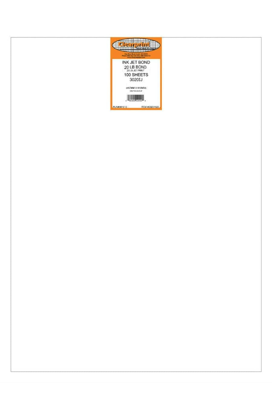 Clearprint 3020IJ 24" x 36" 20 lb. Opaque Bond Sheets, 250 Sheets/Pack ...