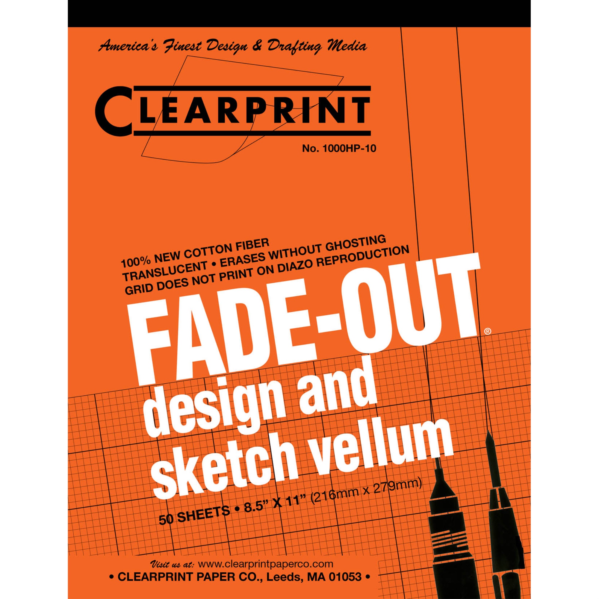 Clearprint Design and Sketch Pad, 10x10 Grid, 8.5in x 11in - Walmart.com