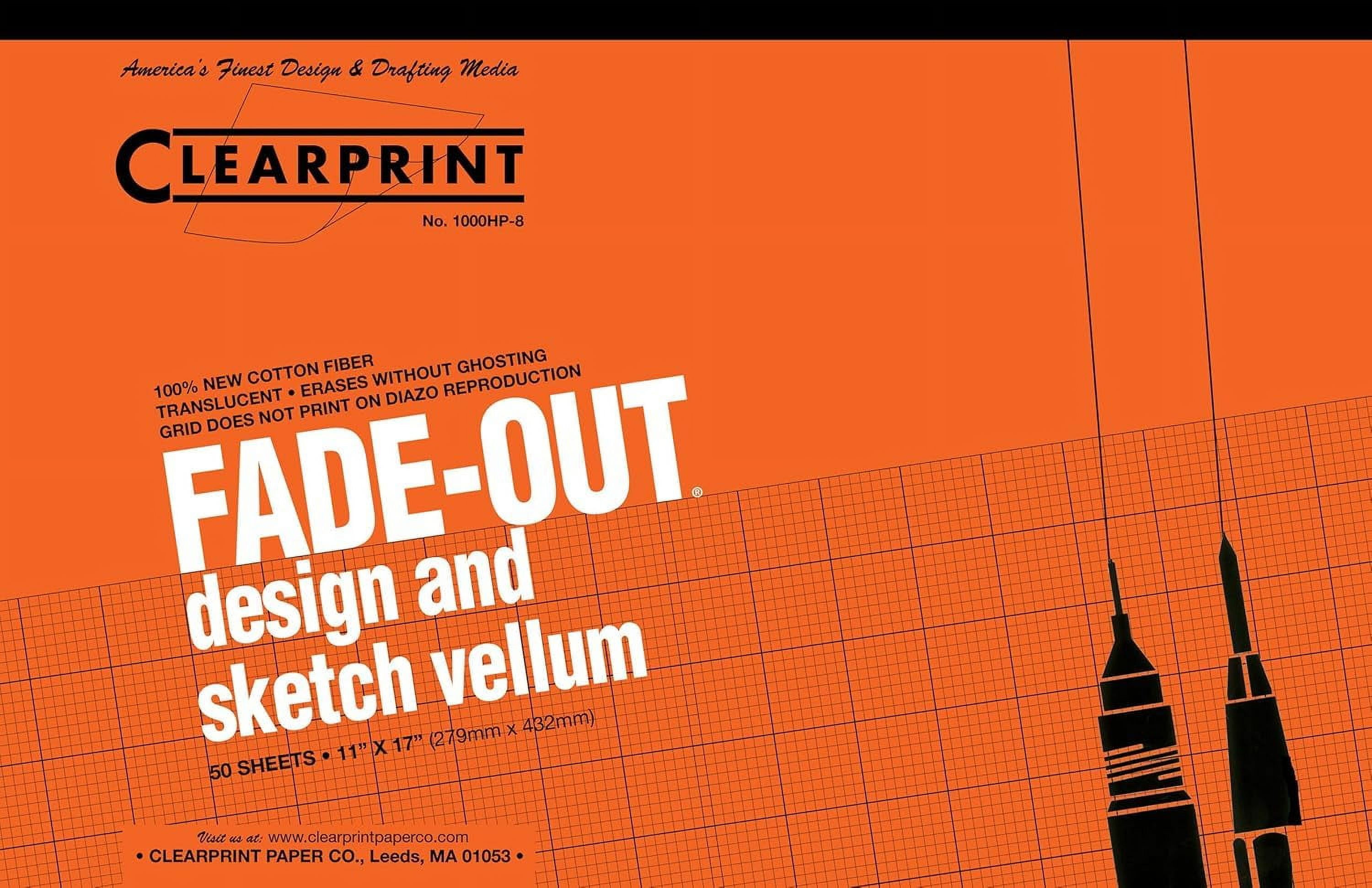 Free Shipping! Clearprint Design and Sketch Pad, 8x8 Grid, 11in x 17in ...