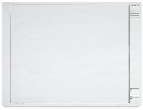 Clearprint Engineering Vellum - 18" x 24", Vertical Title Block, Single ...